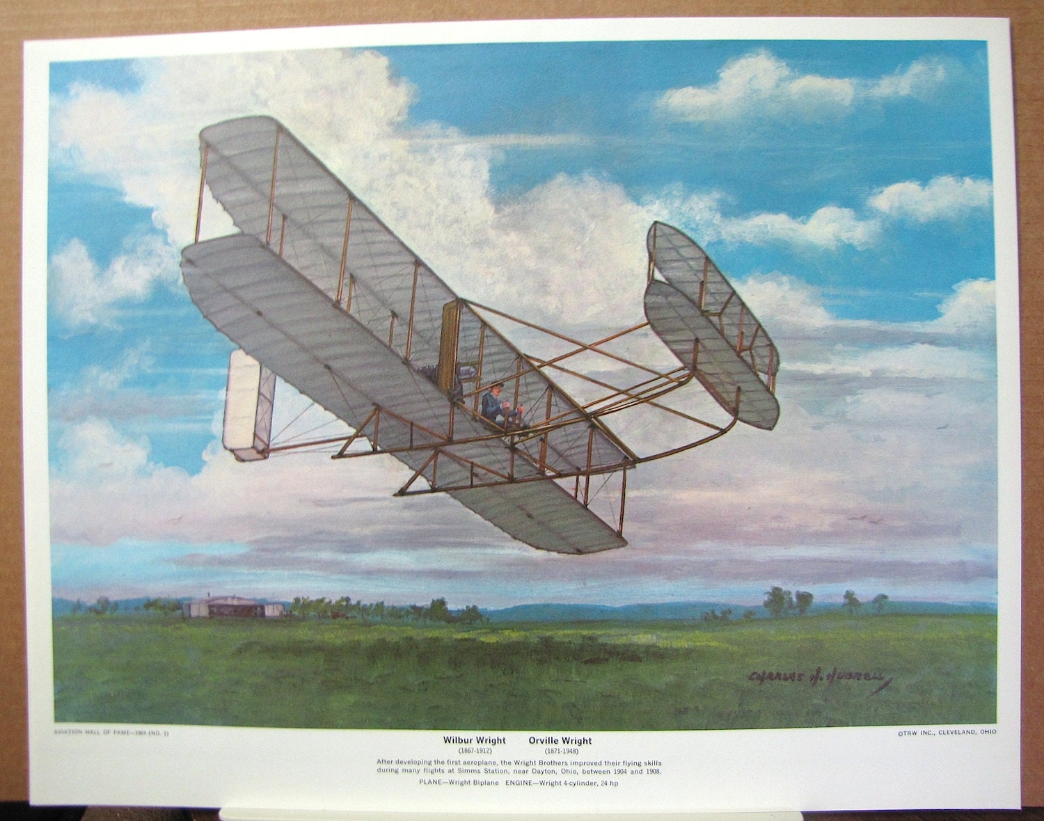 1906 Wright Brothers Biplane Simms Station Ohio Early Flight - Etsy