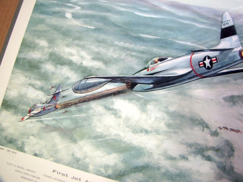 1950 Korea 1st Jet Air Combat Lt Russell Brown F-80 Shooting - Etsy