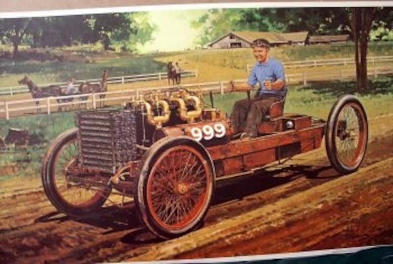 1902 Henry Ford 999 Racer Car Lake St Clair Ice Speed Record - Etsy
