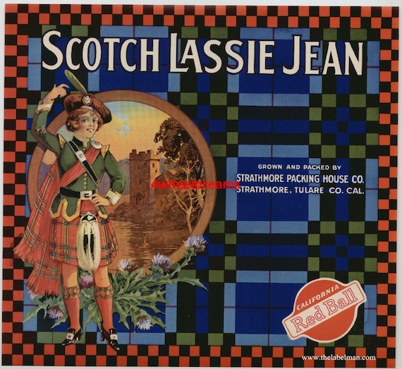 1940s Scottish Scotch Lass Lassie Kilt Castle Strathmore CA | Etsy