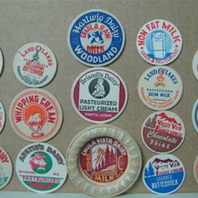 Old Milk Bottle Caps - Etsy