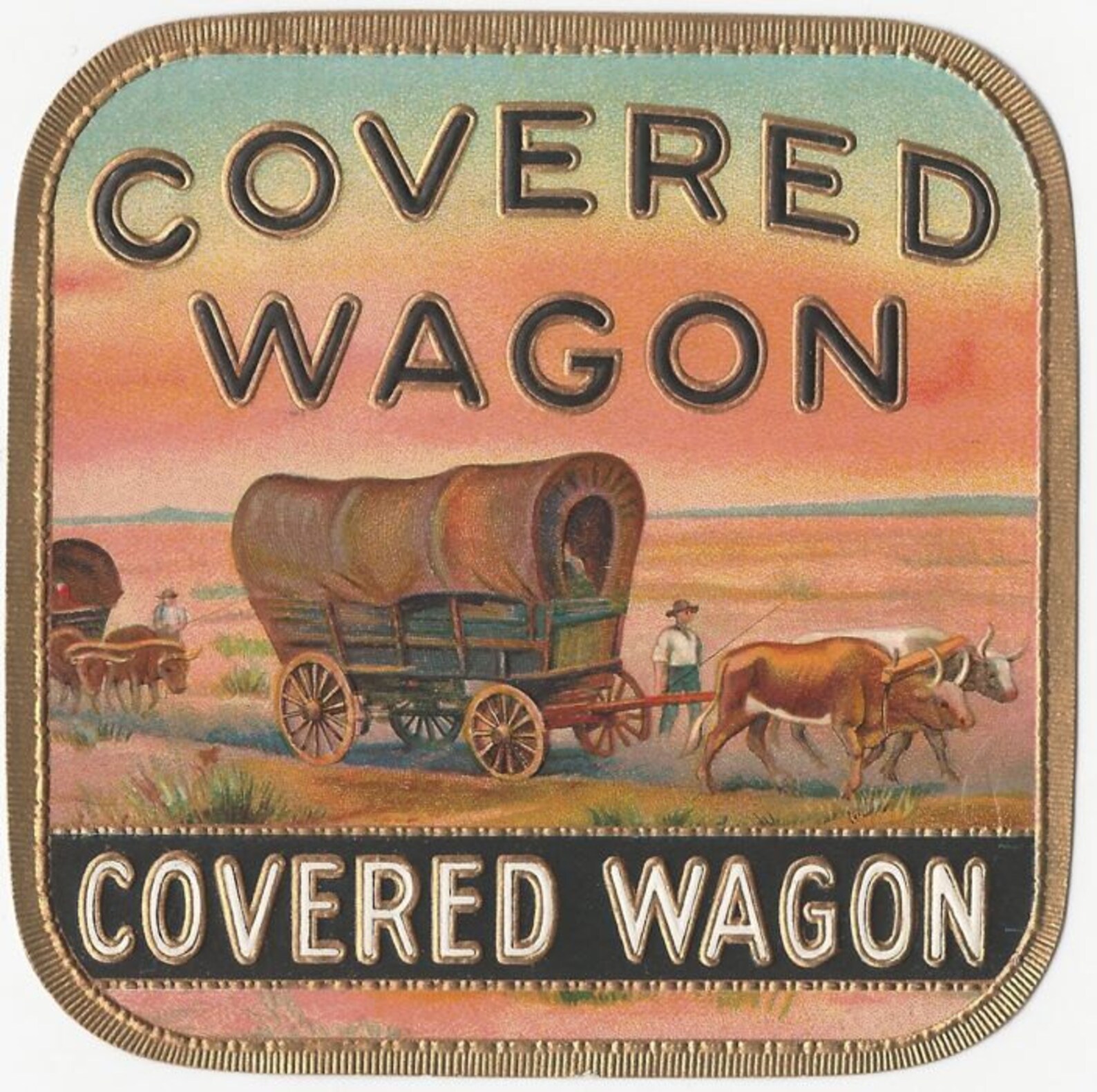 1920s Covered Wagon Conestoga Western Traveler Original Cigar Label - Etsy