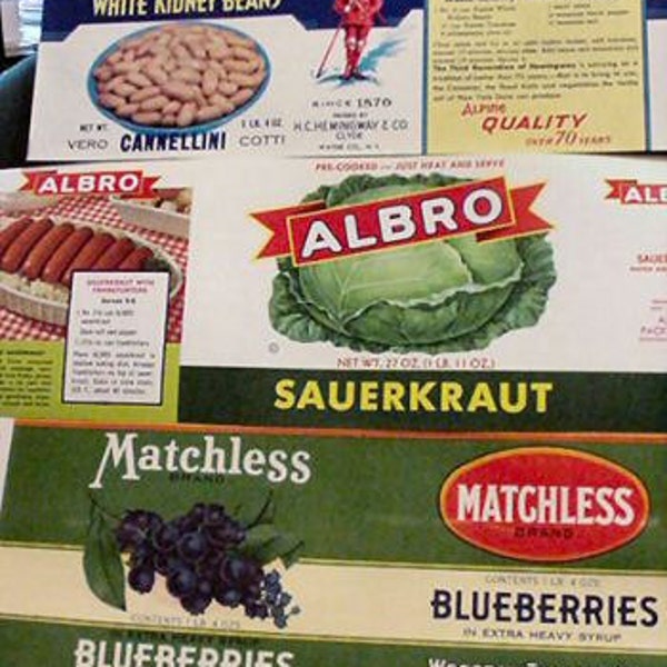 Vintage Can Labels - Etsy