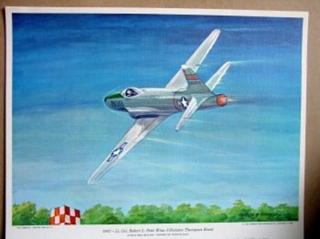 1947 Lt Col Robert Petit Lockheed P80 Shooting Star 500 Mph Print - Etsy
