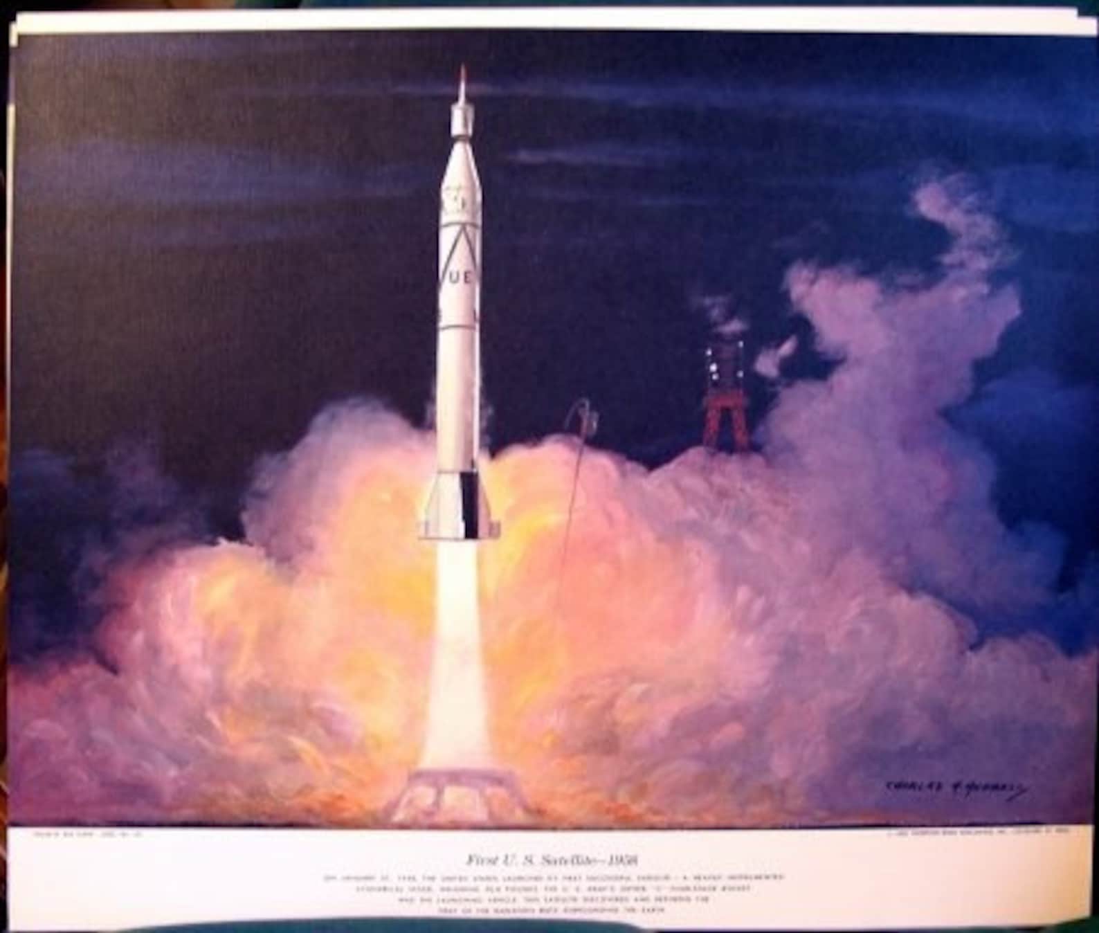 1958 First US Satellite 4 Stage Rocket Jupiter C Launch Space - Etsy