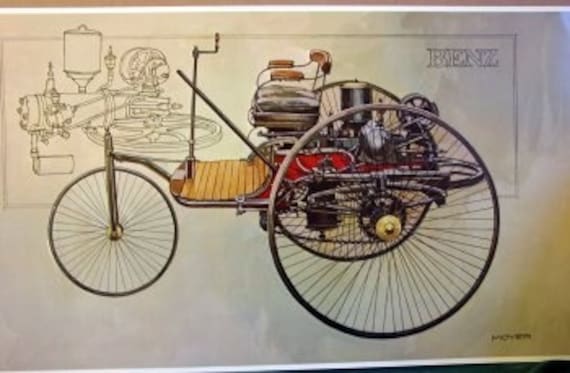 1886 Benz 1st Gasoline Fuel Propelled Car 9 mph 3 Wheel | Etsy