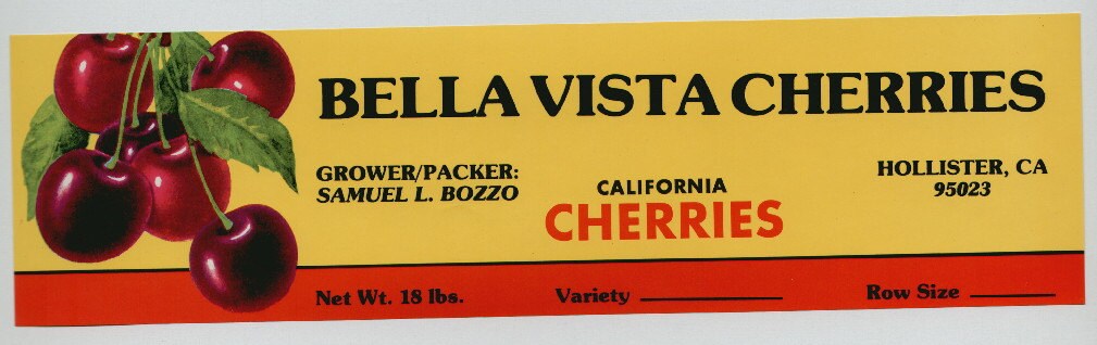 Cherries Cherry Blossoms Vintage Fruit Crate Label Lot Kitchen Art ...