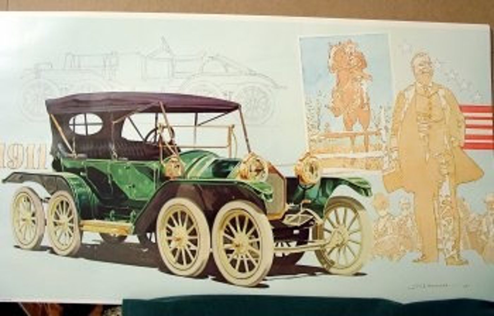 1911 Milton Reeves Octoauto 8 Wheeled Wheels 4 Axles Car - Etsy