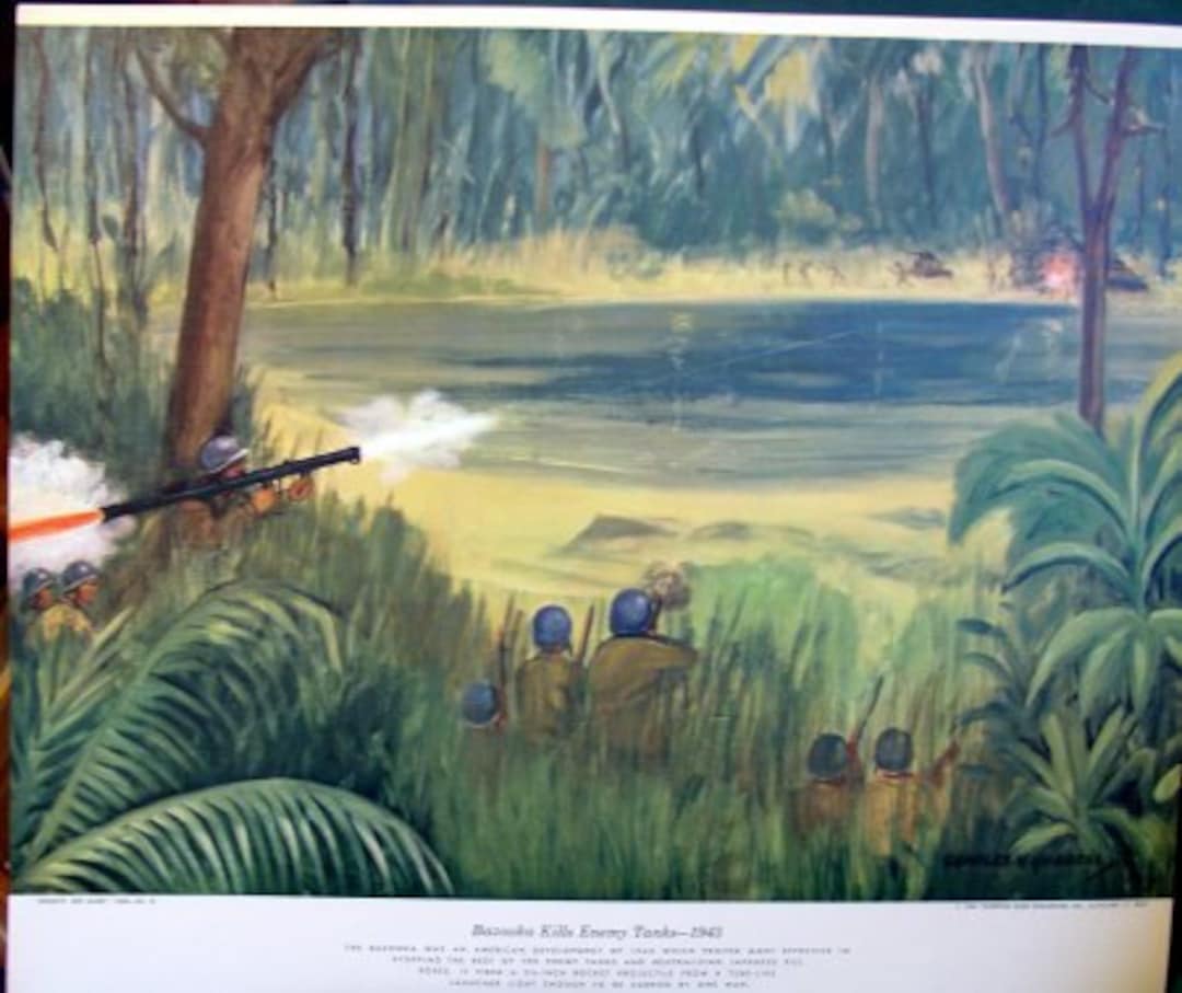 1943 Bazooka Rocket WWII Foot Soldier Blows up Enemy Tanks - Etsy