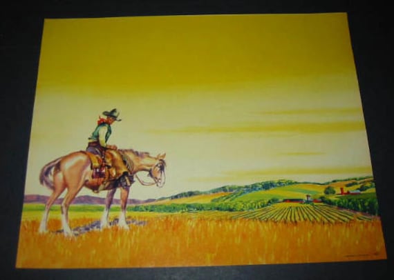 Lone Cowboy Painting