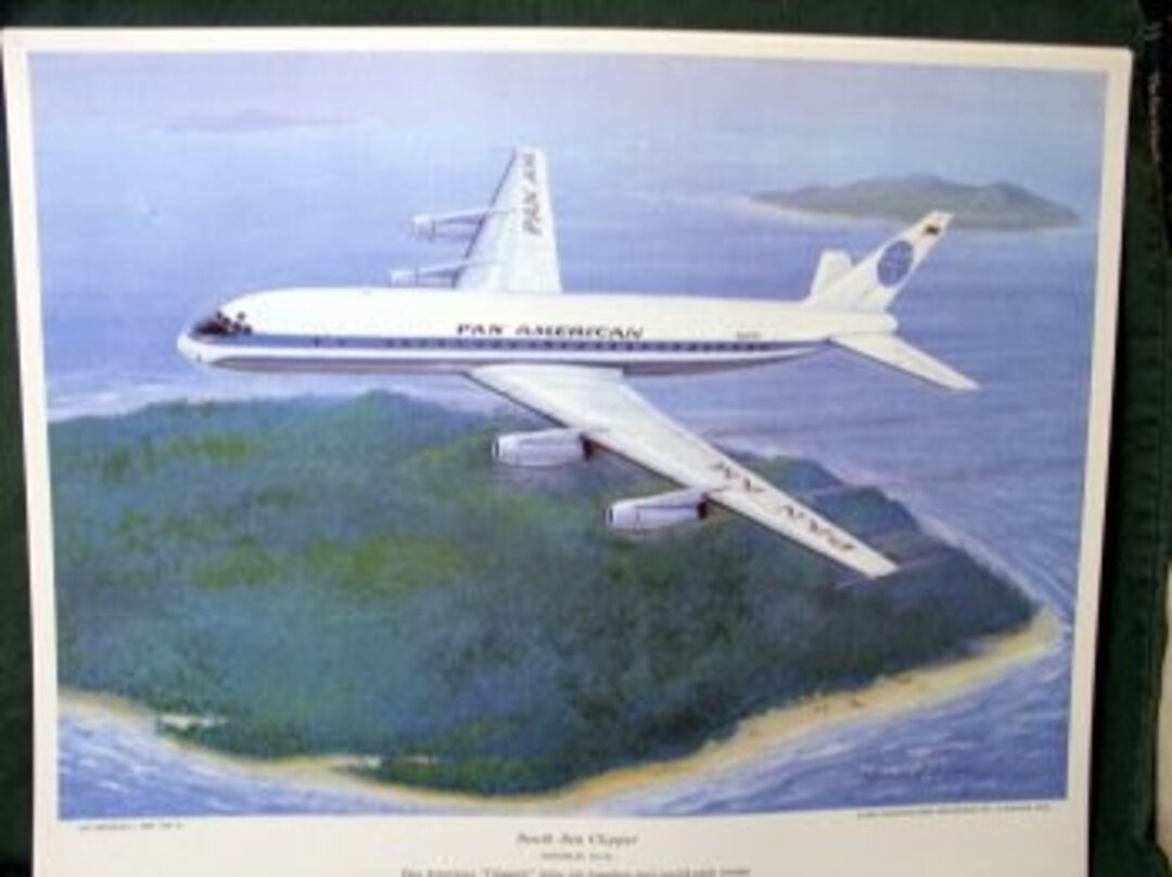 Vintage Pan Am Panam South Sea Clipper Douglas DC 8 Jet - Etsy