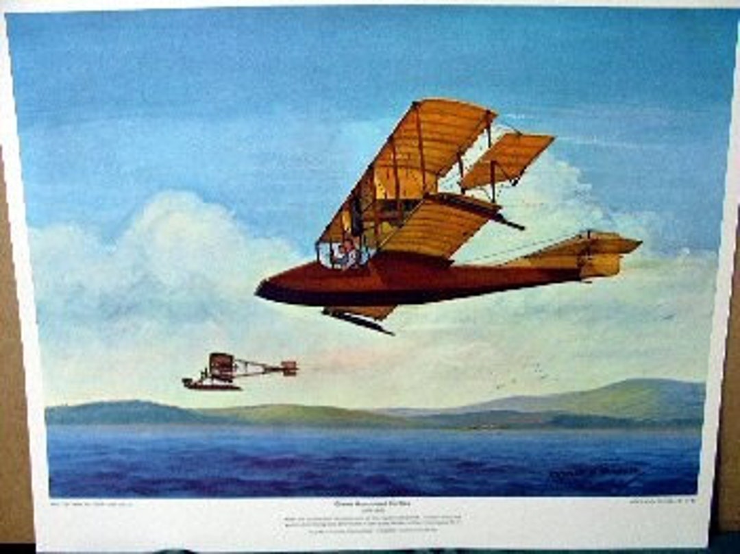 Glenn Curtiss First Flying Boat Lake Keuka Hammondsport New York - Etsy