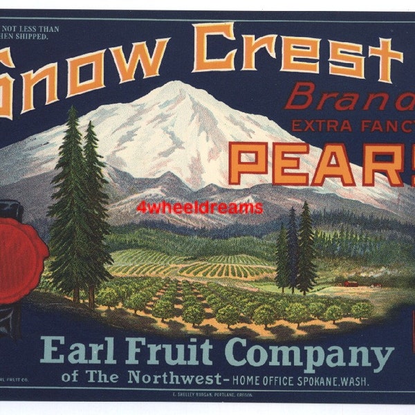 Snow Capped Mountain - Etsy