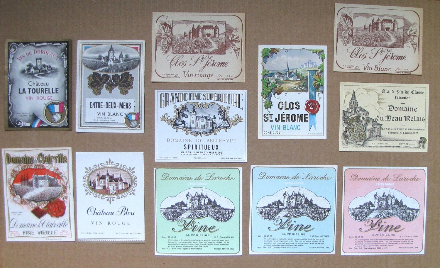 Vintage French Wine Labels
