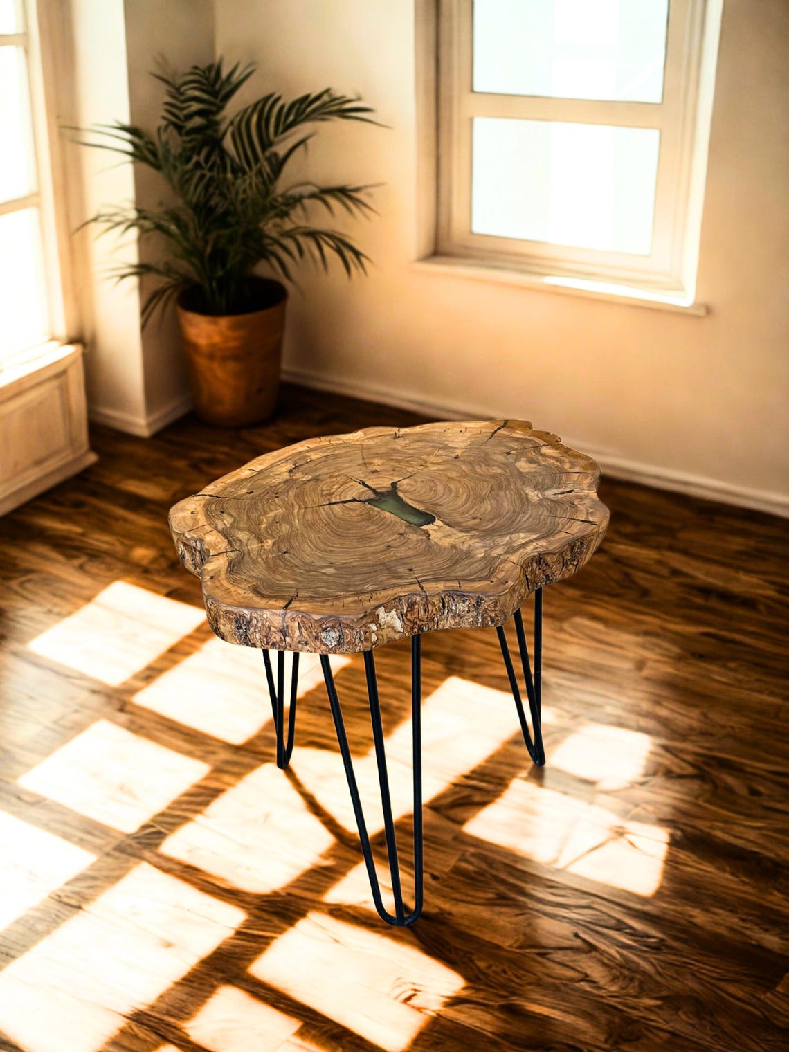 Handmade Olive Wood Live Edge Side Table | Natural Wood Slab Table | Rustic Coffee Table - Etsy
