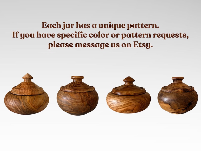 Handmade Olive Wood Jar With Lid – Rustic Kitchen Storage Bowl ...