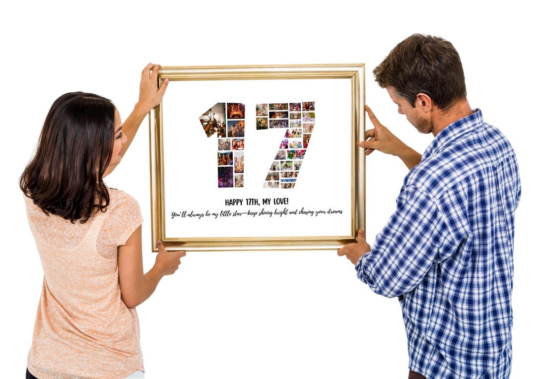 17th Birthday Poster Template – Editable Canva Design With 34 Photo ...