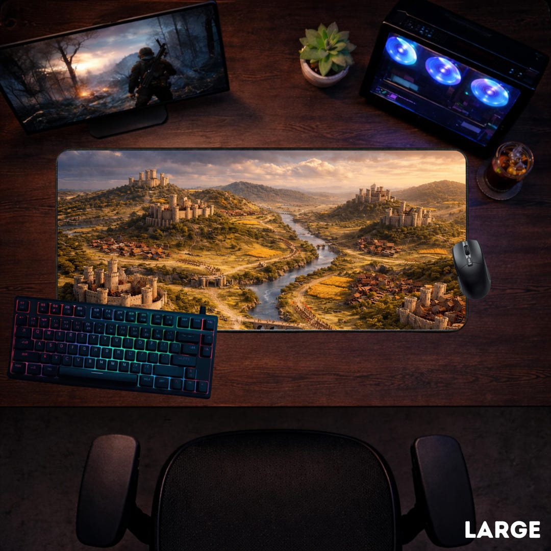 Medieval Strategy Gaming Desk Mat – RTS Gamer Gift - Etsy