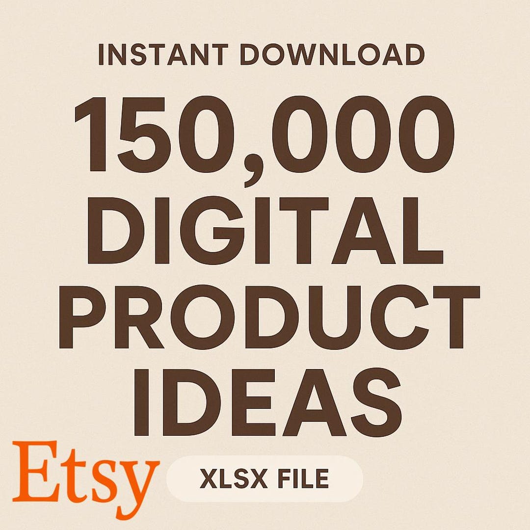 150,000 Digital Product Ideas – Excel Spreadsheet for Creators ...