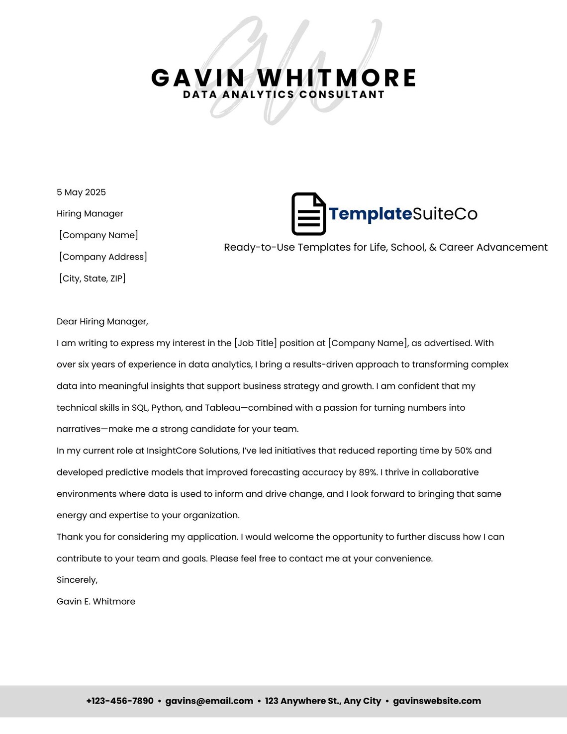 The Minimal Impact Cover Letter - Etsy