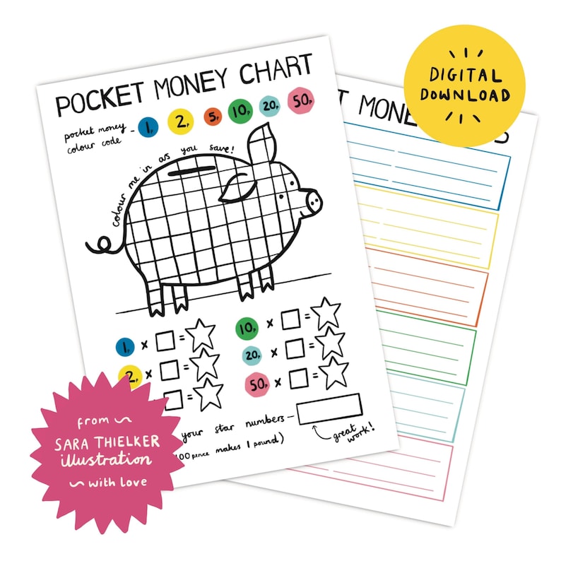 Pocket Money Chart Printables - Etsy