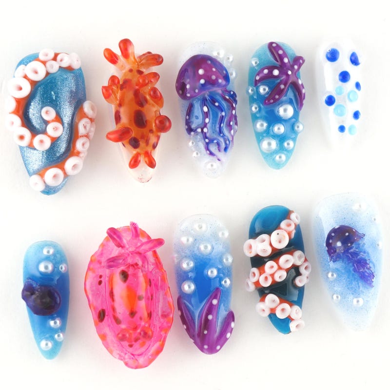 Octopus Nails - Etsy