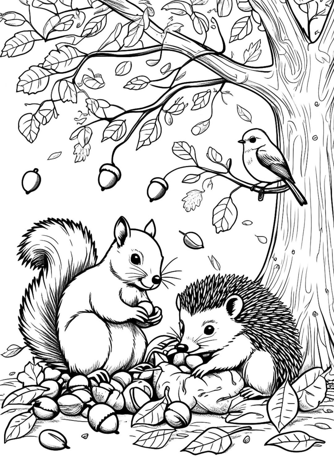 Autumn & Halloween Coloring Book for Kids | 55 Fall Activity Pages ...