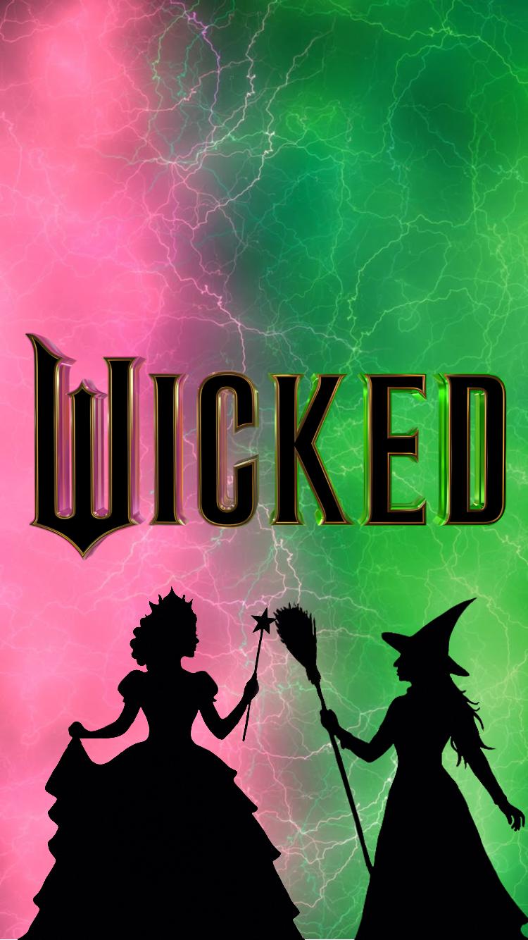 Wicked the Musical iPhone Wallpaper – Glinda and Elphaba Silhouette ...