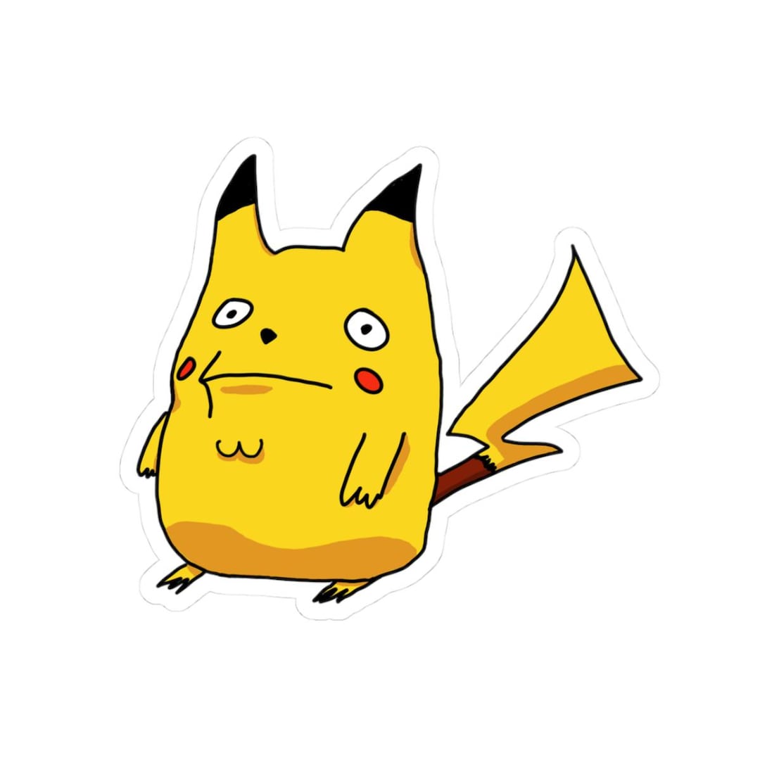 Derpy Pikachu Hand-drawn Kiss-cut Stickers - Etsy