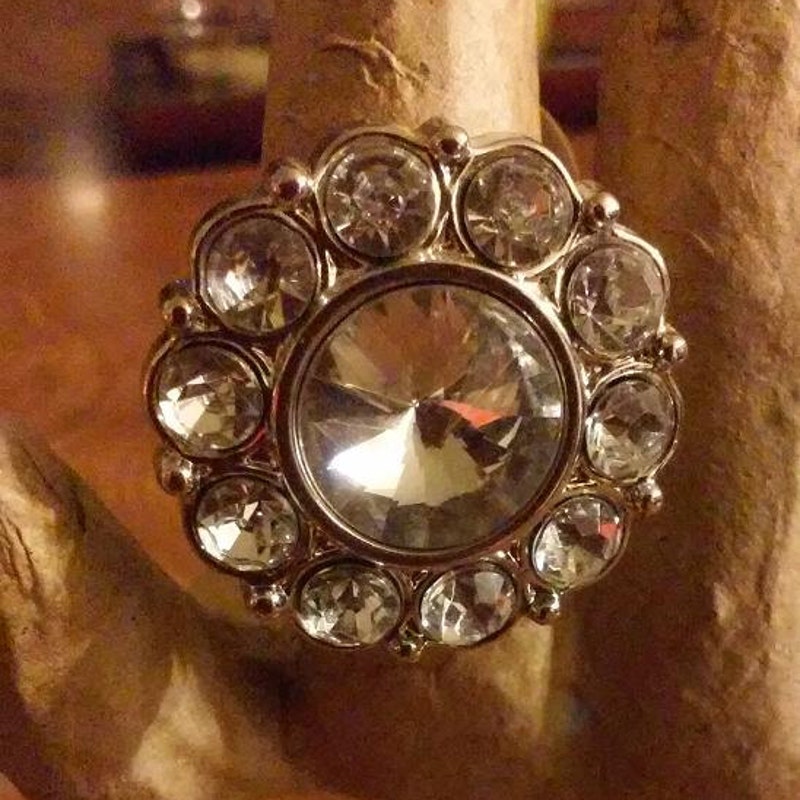 Rhinestone Stretch Ring - Etsy