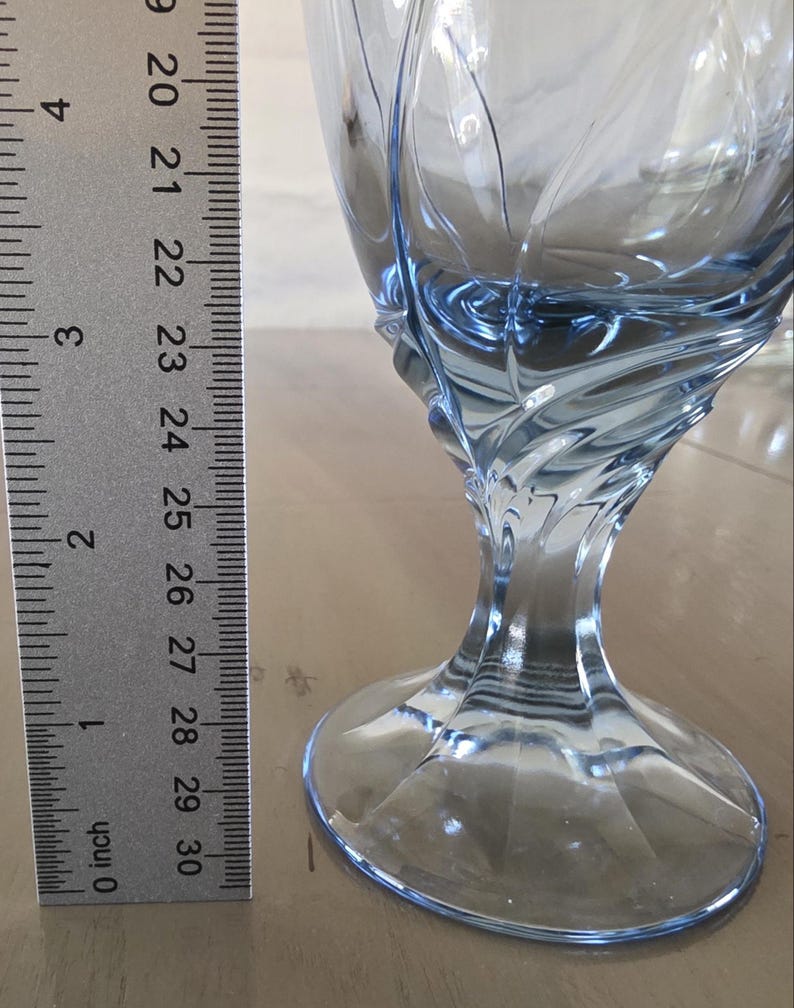Vintage Noritake Sweet Swirl Light Blue Glass Goblet - Etsy