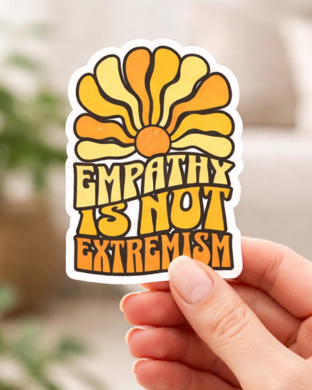 Empathy is Not Extremism Sticker: Retro Vinyl Statement Gift - Etsy