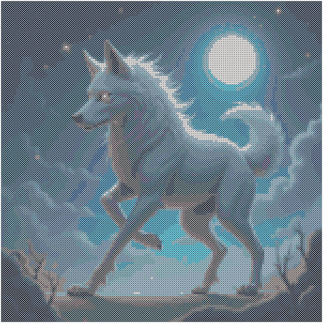 Moonwolf Cross Stitch Pattern PDF | 150x150 Stitches | White Wolf ...