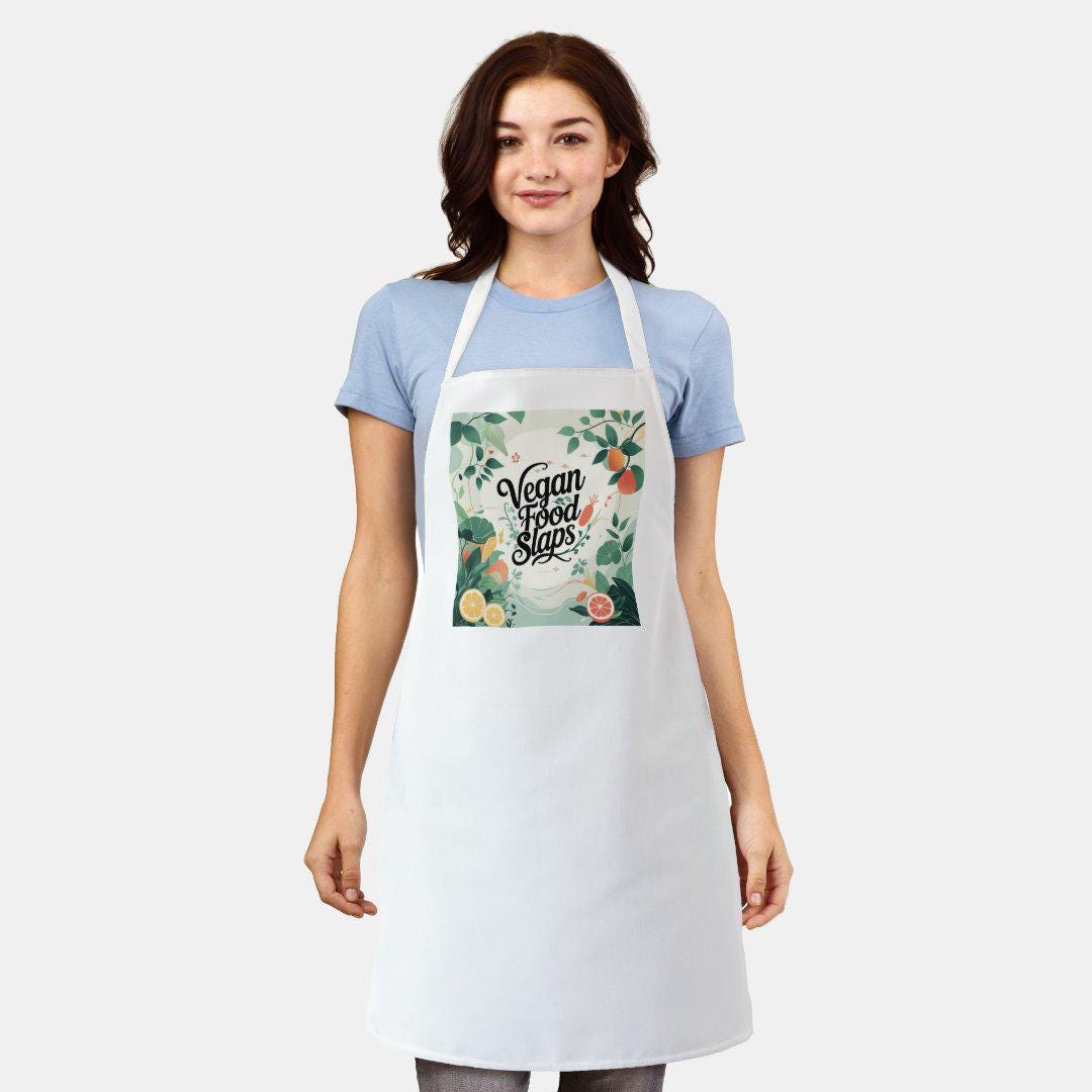 Vegan Food Slaps Apron – Funny Plant-based Cooking Gift for Vegans ...