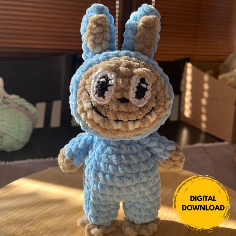 Labubu Inspired Amigurumi Cute Monster Rabbit DIY Toy PDF Tutorial ...