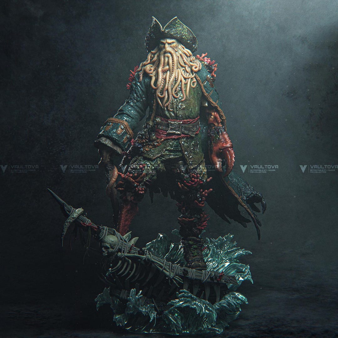 Davy Jones STL 3D Print File | Pirate Captain Monster STL | Fan Art ...