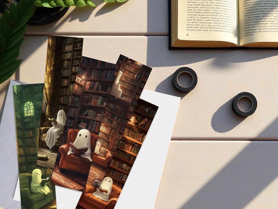30pcs Cute Horror Ghost Library Bookmarks - Perfect for Students & Book ...