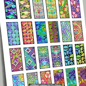 Colorful Pendant Images, 1x2 Inch, Scrapbooking Charms (digital ...