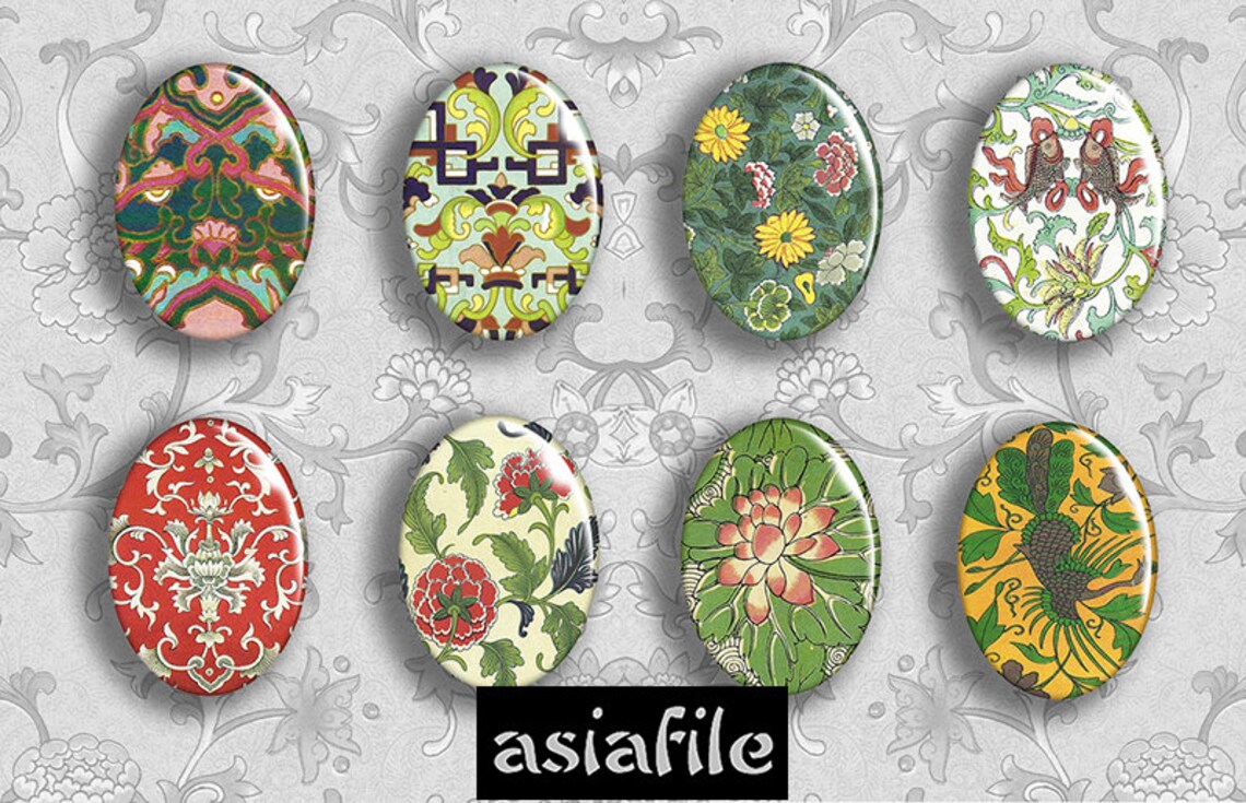 Printable Digital Art Asian Digital Collage Sheet 18 X 25 - Etsy