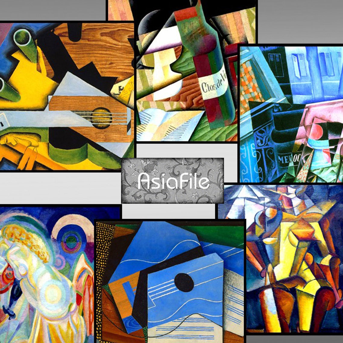 Digital Printable Abstract Art 1 Inch Square Pendant Size | Etsy