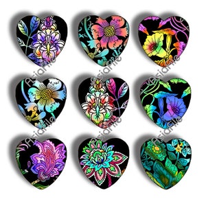 Digital Printable 1 Inch Hearts Valentines JPG and PNG Files - Etsy