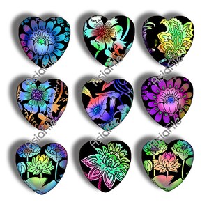 Digital Printable 1 Inch Hearts Valentines JPG and PNG Files - Etsy