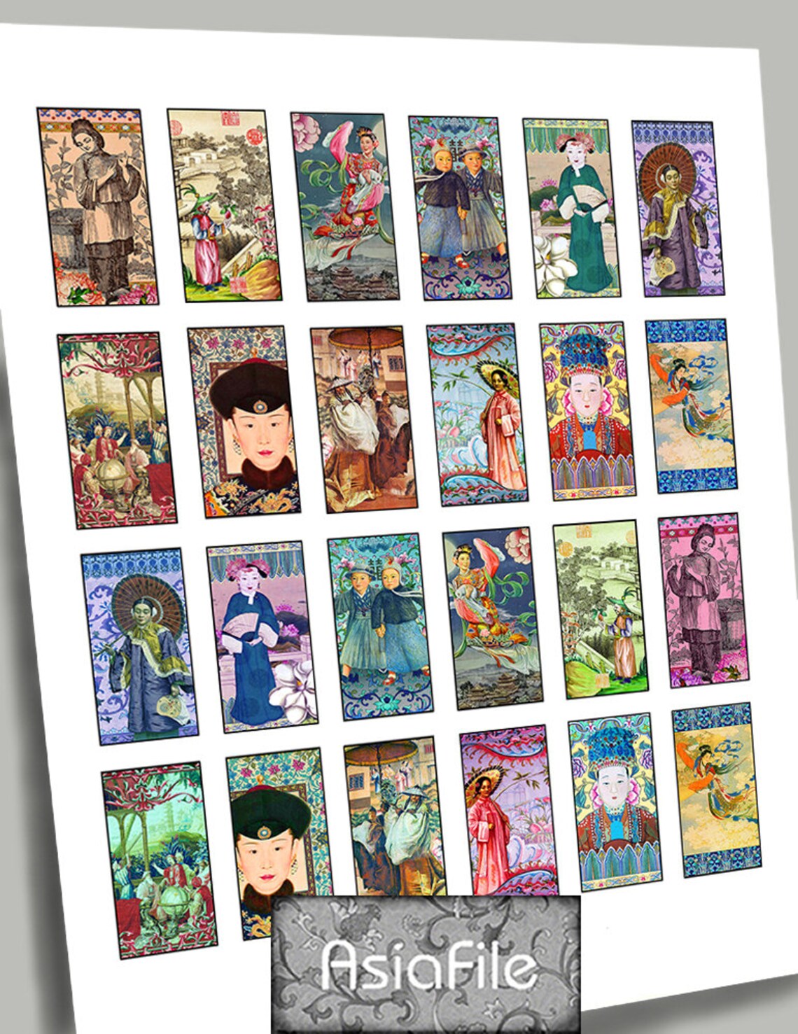 1 X 2 Inch Digital Printable Asian Scrapbook Chinese Collages - Etsy