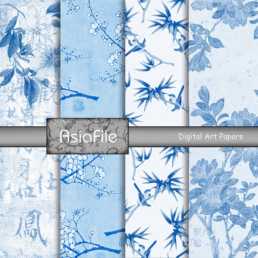 Digital Paper Pack 8 Sheets Digital Printable 12 X 12 Papers Asian ...