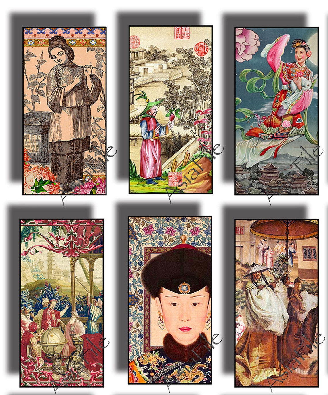 1 X 2 Inch Digital Printable Asian Scrapbook Chinese Collages - Etsy
