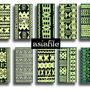 TAPA Printable Digital 1X2 Inch Digital Art, Hawaii, Clip Art, Domino ...
