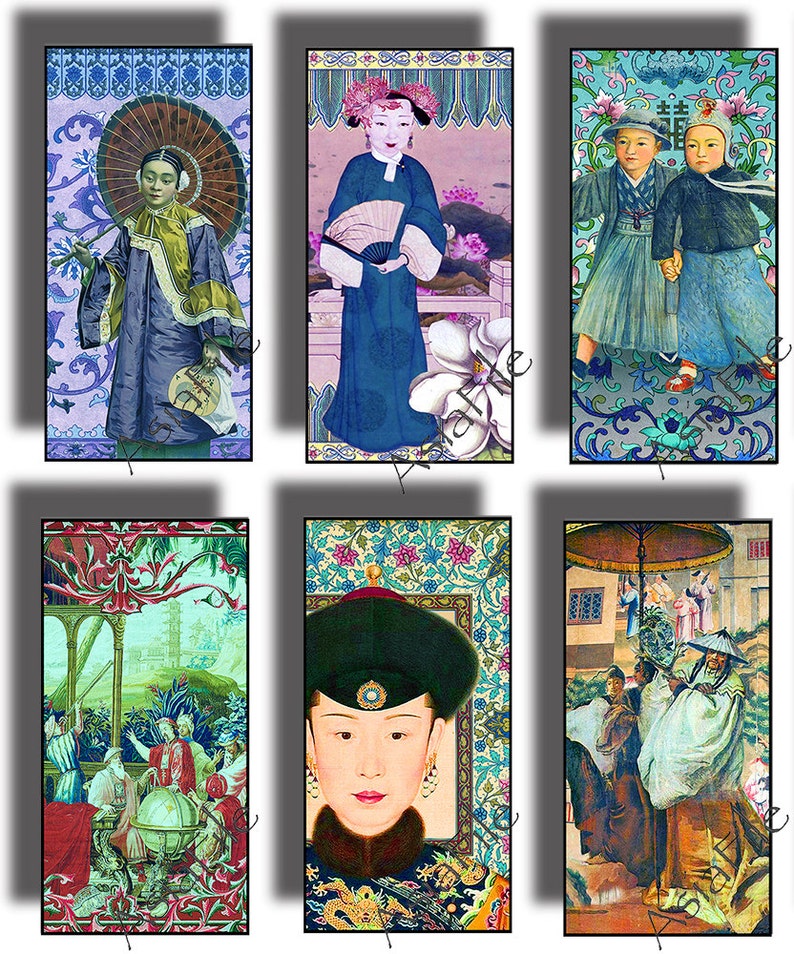 1 X 2 Inch Digital Printable Asian Scrapbook Chinese Collages - Etsy
