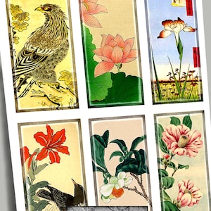 Printable Digital Art: 1 X 2 Vintage Asian Art Birds Japanese Chinese ...