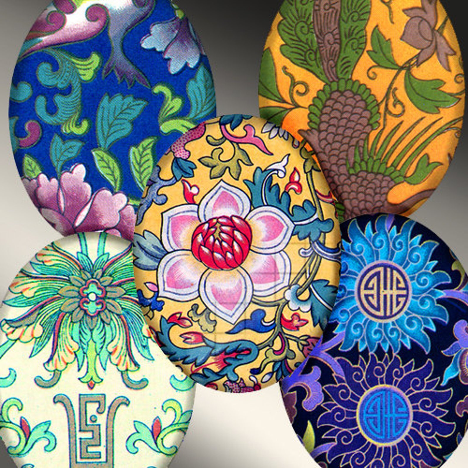 Printable Digital Art Asian Digital Collage Sheet 18 X 25 | Etsy