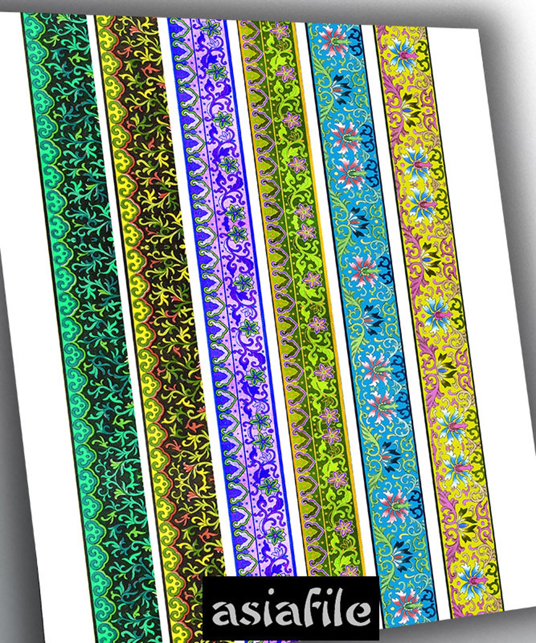 Digital Paper for Bead Making, Borders, Scrapbooking, Stationery, 1" X ...